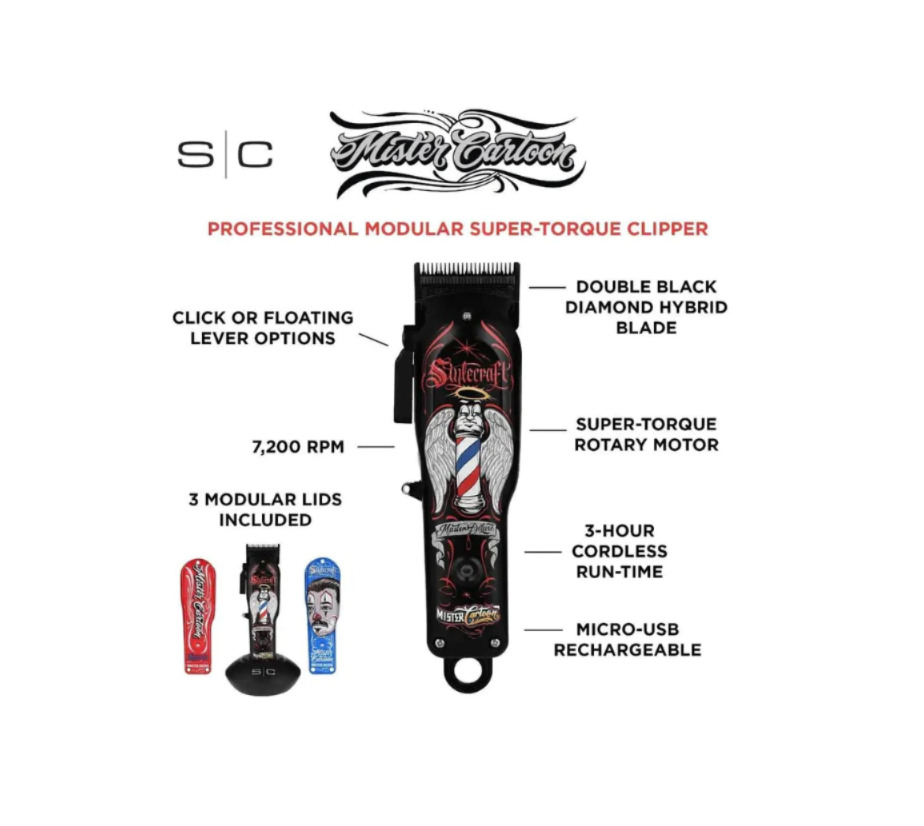 StyleCraft S|C X MISTER CARTOON PROFESSIONAL REBEL CORDLESS HAIR ...